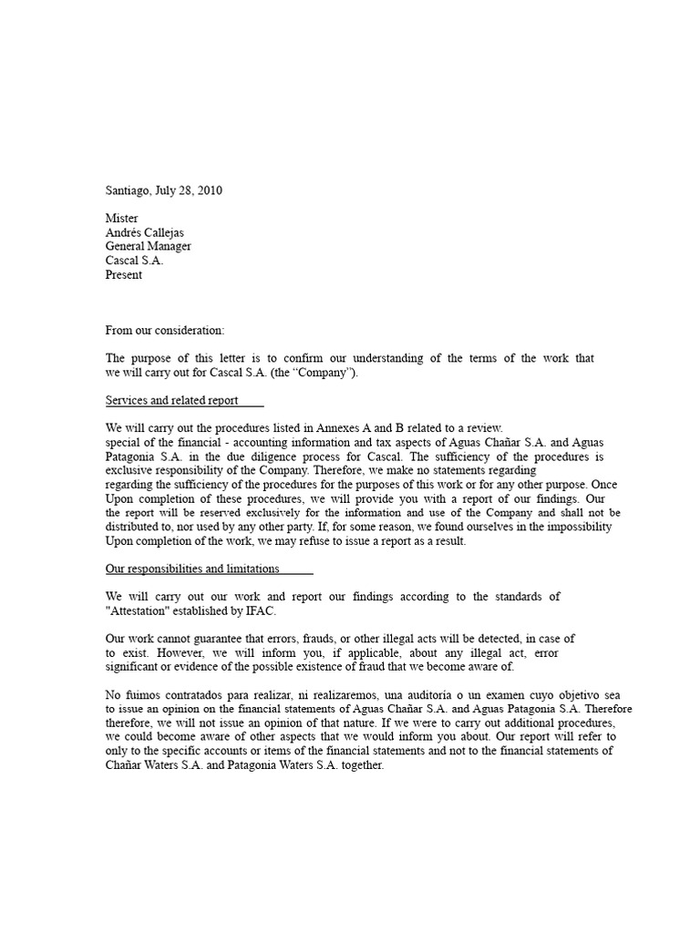 Proposal Letter Due Diligence Cascal | PDF | Taxes | Income Tax