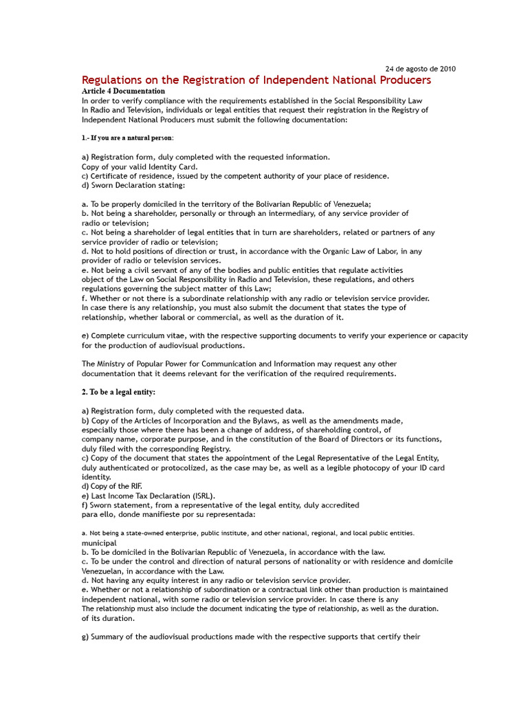 Independent National Producer Standards | PDF | Identity Document | Justice
