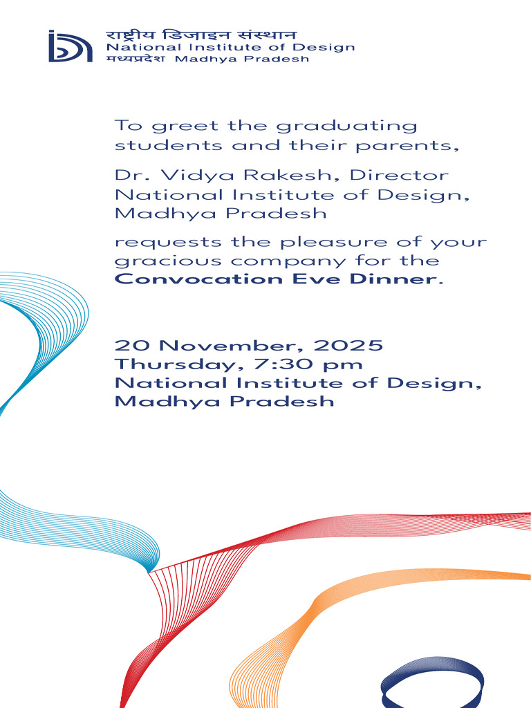 Invitation 2nd Convocation Eve Dinner | PDF