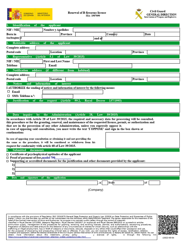 Firearms License Renewal Application Guide | PDF | Justice | Crime ...