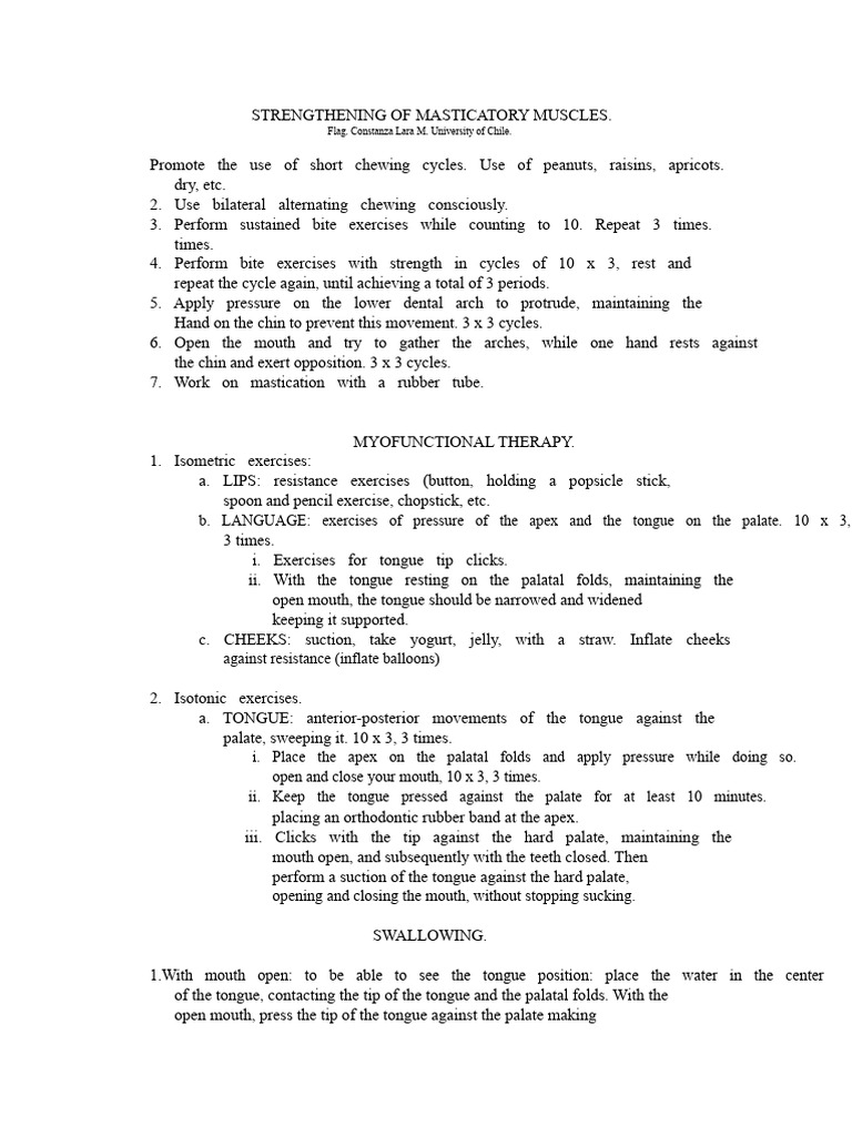 myofunctional therapy | PDF | Mouth | Tongue