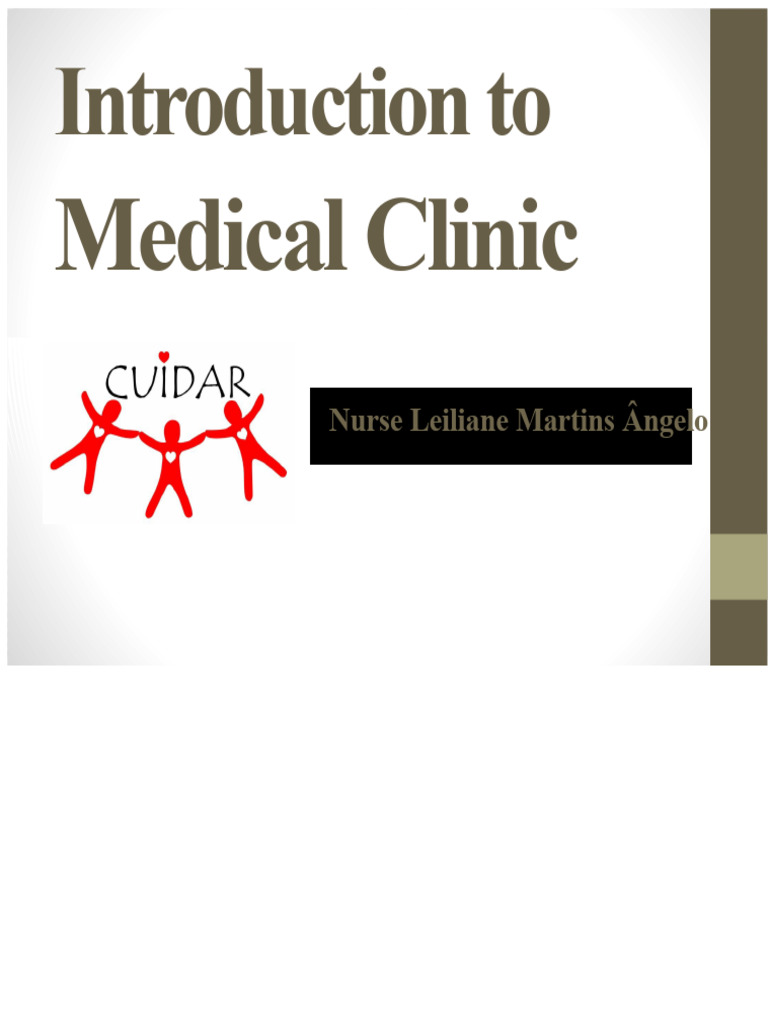 Introduction To Medical Clinic | PDF | Well Being | Nursing