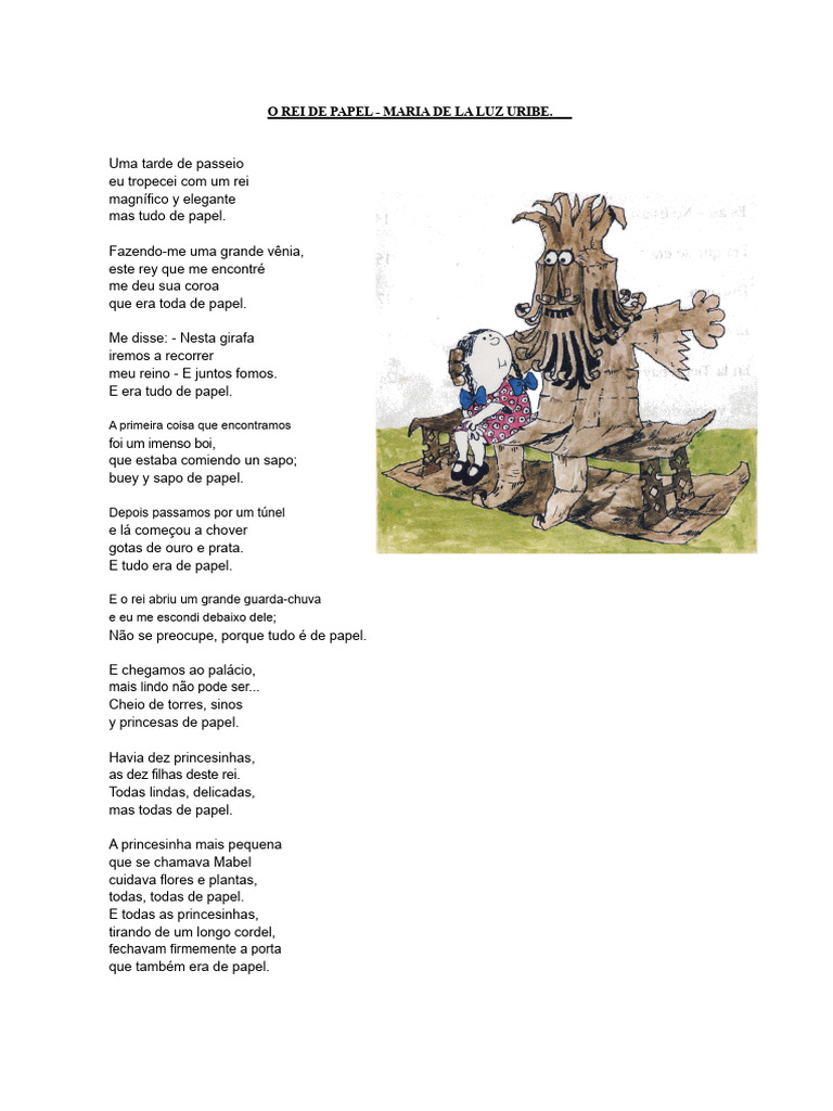 O Rei de Papel - Maria de La Luz Uribe | PDF