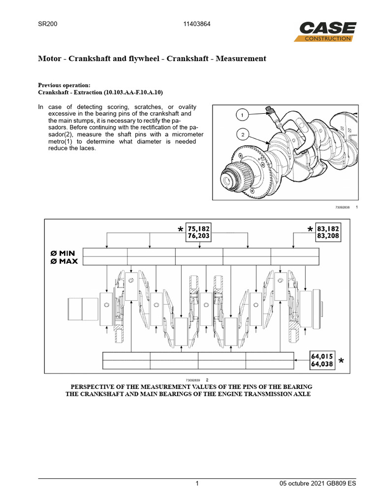 Crankshaft - Measurement | PDF
