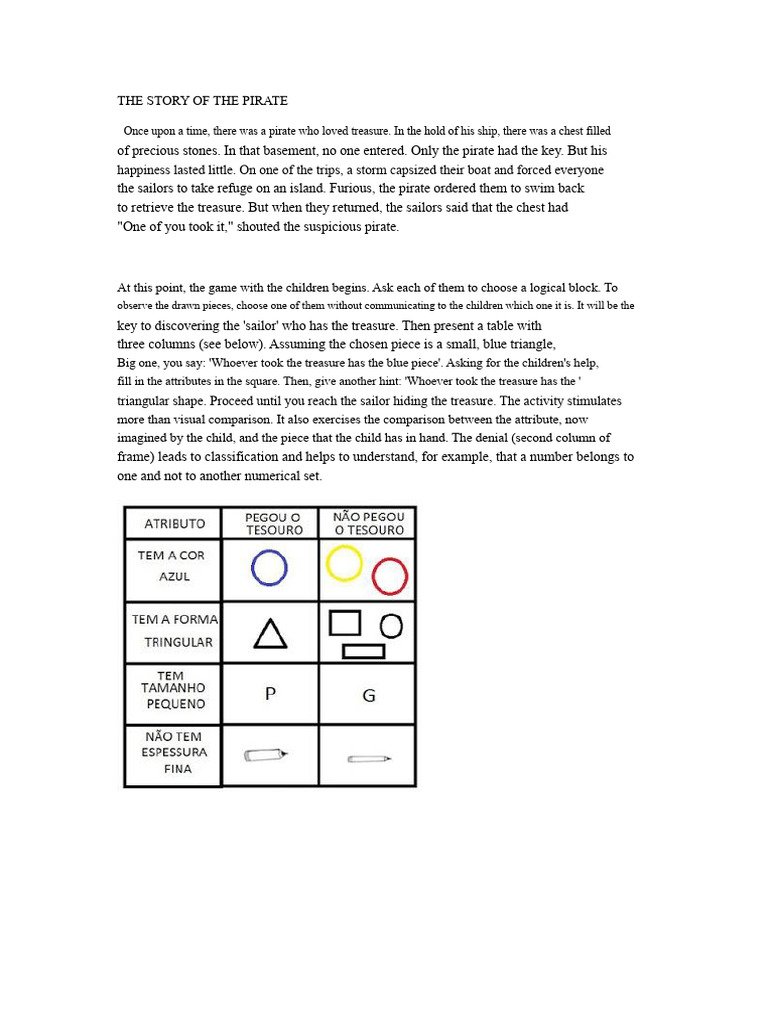 Pirate Treasure Logic Game for Kids | PDF