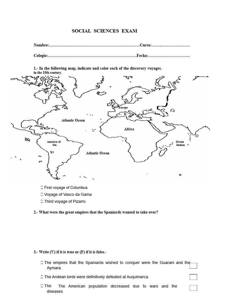 Social Studies Exam | PDF