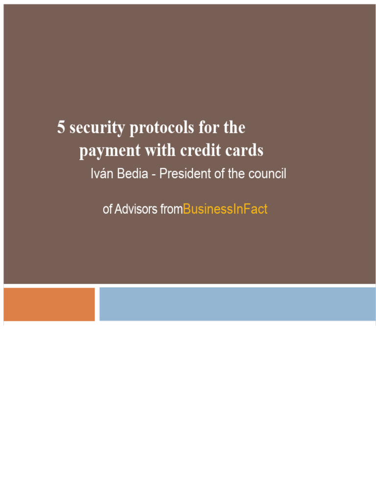 5 Security Protocols For Credit Card Payments | PDF | Apple Pay | Emv