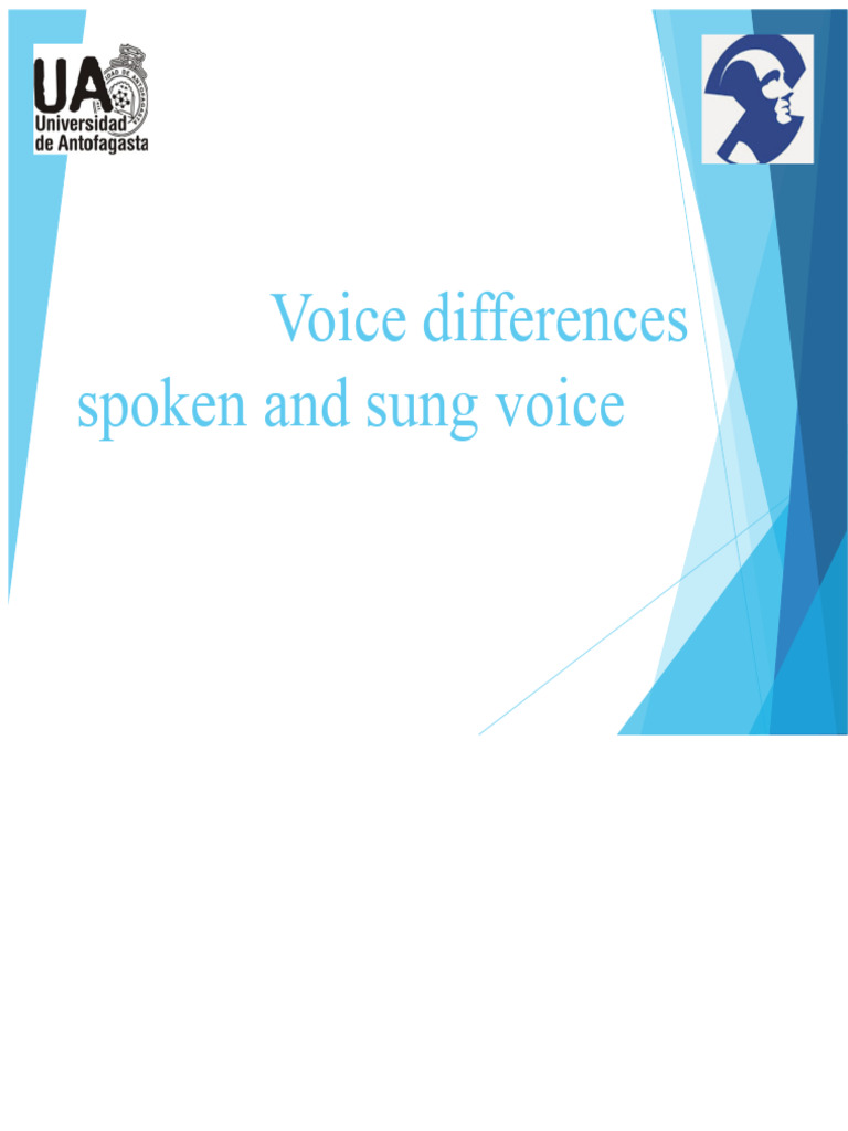 Difference Between Spoken Voice and Sung Voice | PDF | Human Voice ...