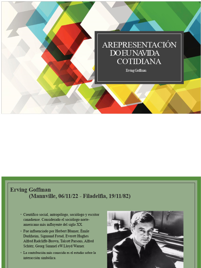 Goffman: La Representación del Yo | PDF | Educación en artes liberales ...