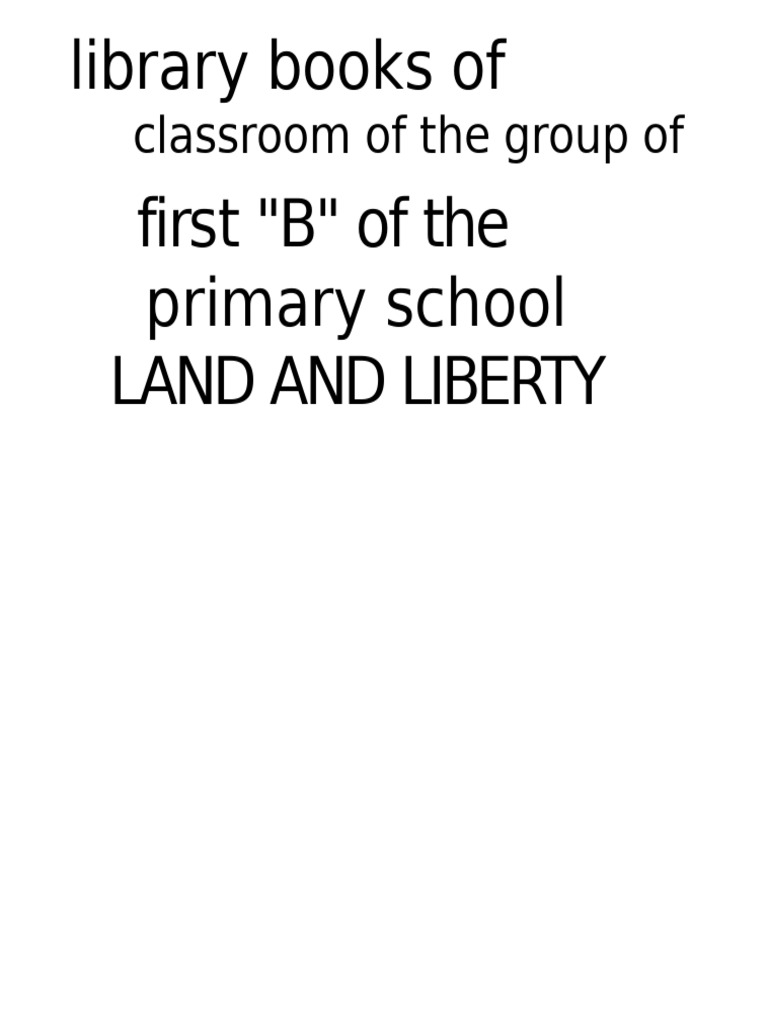 First Grade Library Book Collection | PDF