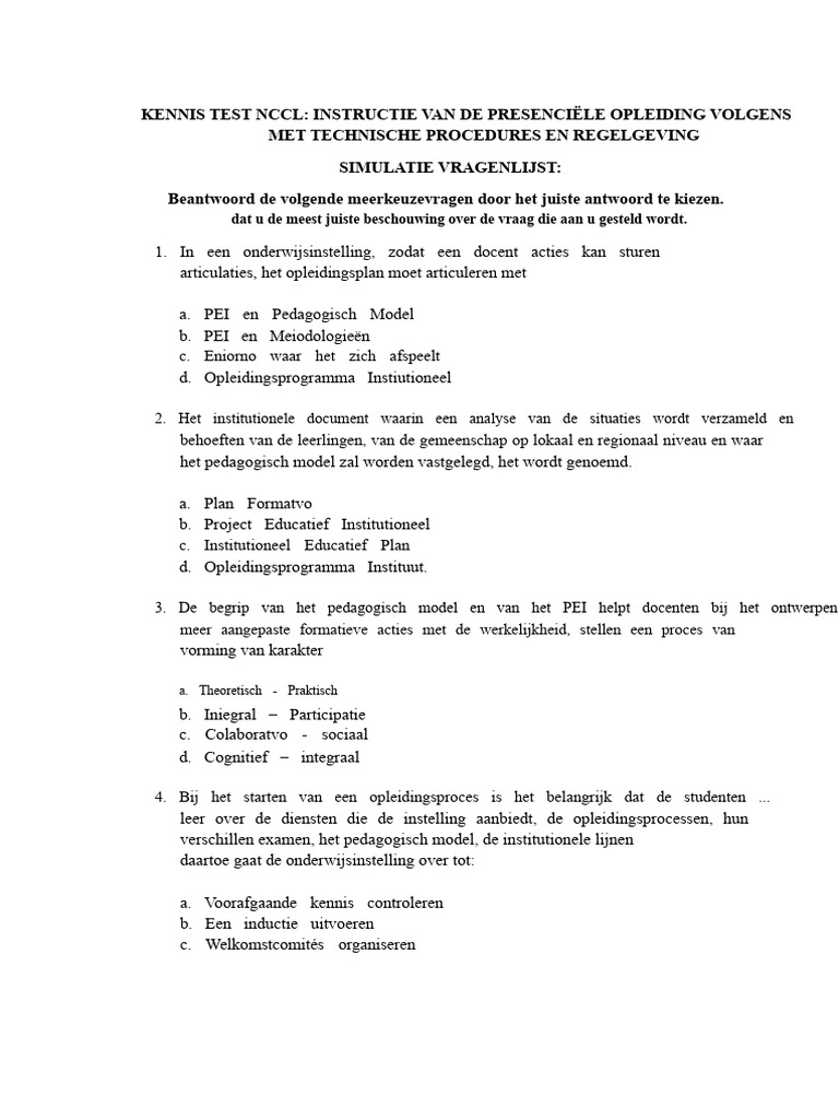 Examen Bewijs Kennis | PDF