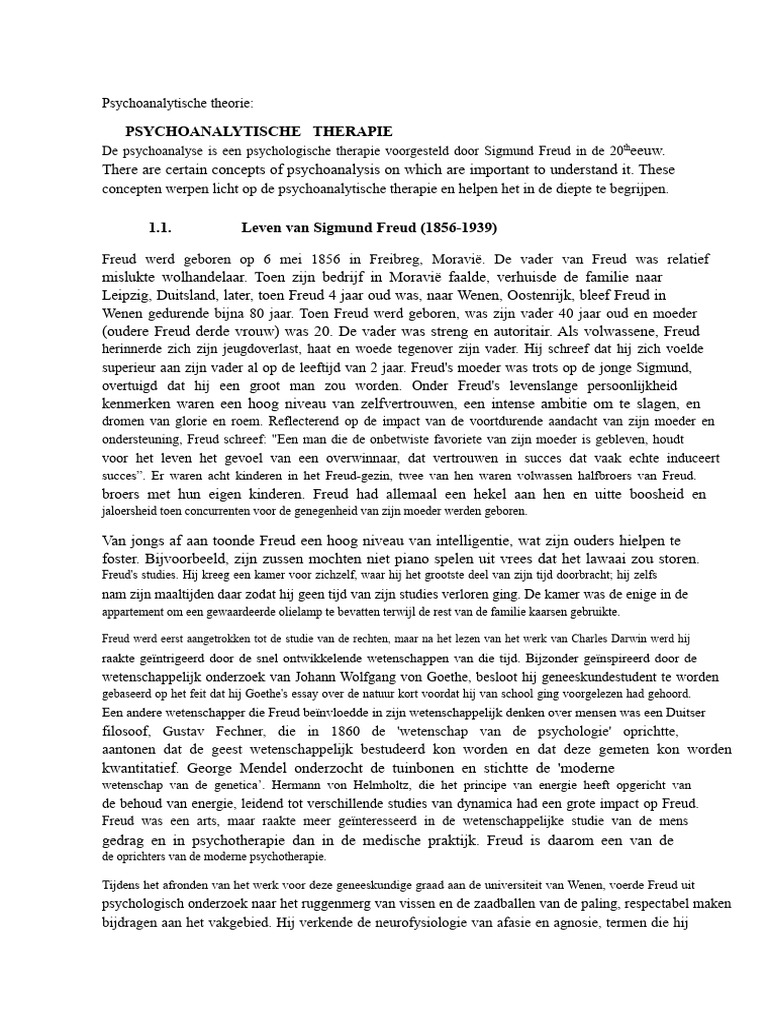 Psychoanalytische Theorie | PDF