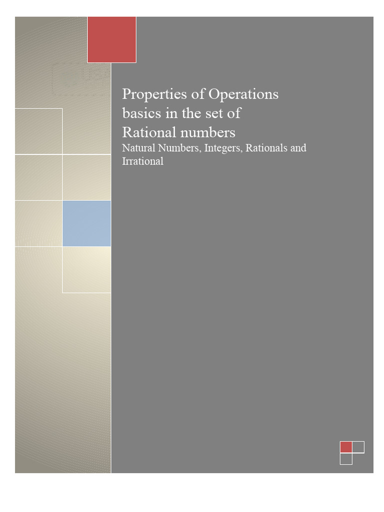 Properties of Number Operations Explained | PDF | Numbers | Rational Number