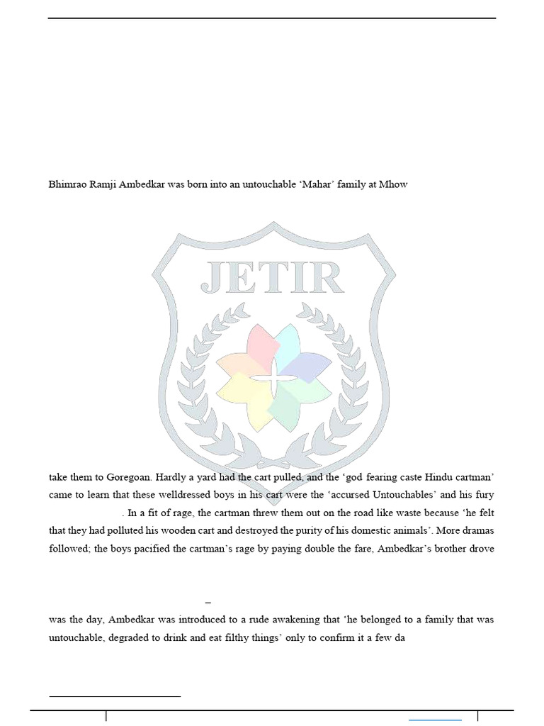 JETIR1901F40 | PDF | Dalit | Mahatma Gandhi
