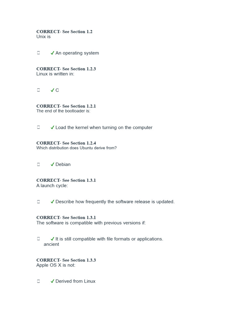 FINAL Linux exam correction | PDF | Linux | Linux Distribution