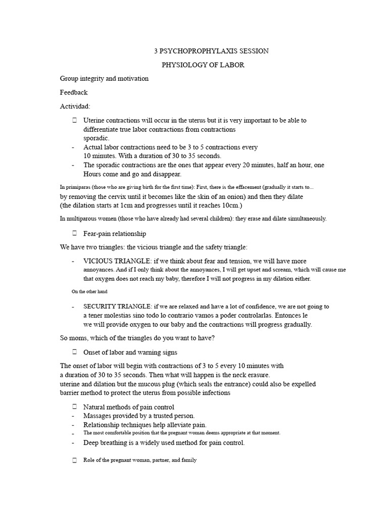 Understanding Labor: Contractions & Support | PDF | Childbirth | Pregnancy