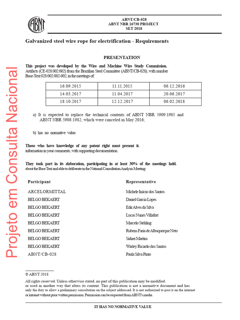 Galvanized Steel Wire Rope Standards | PDF | Wire | Rope