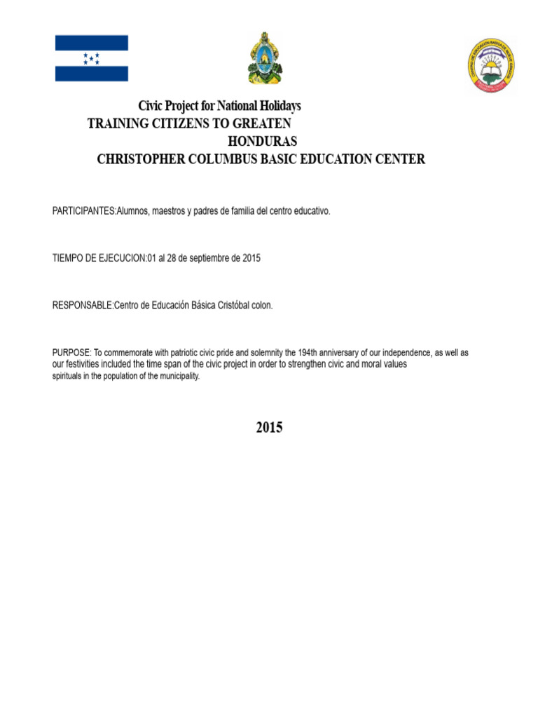CIVIC PLAN.docx | PDF | Observances
