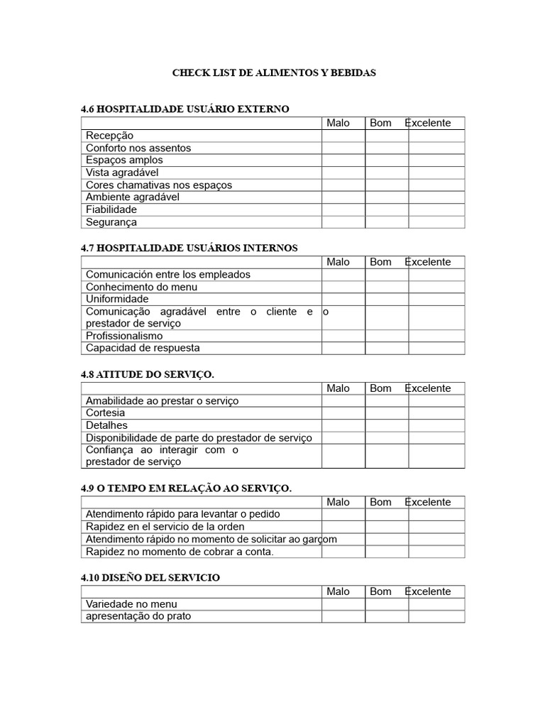 Exemplo de Check List | PDF