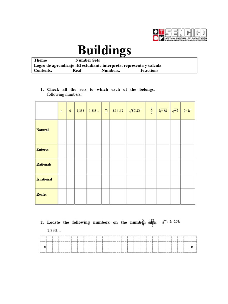 Exercises. Numerical Sets | PDF | Numbers | Mathematics