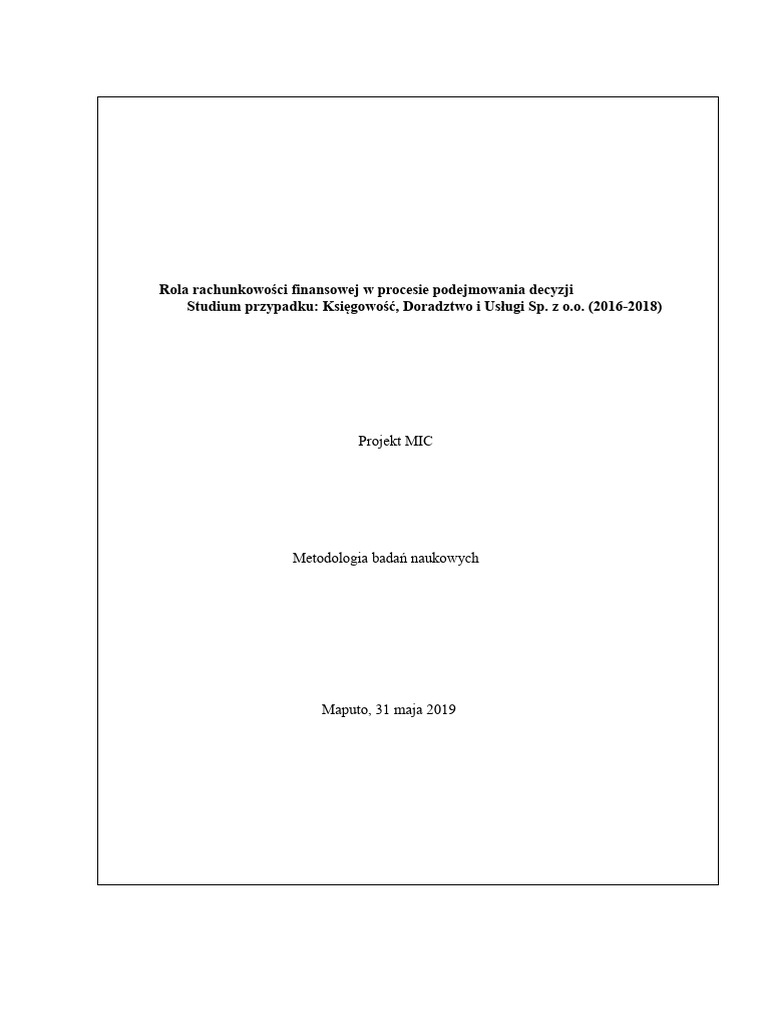 Projekt MIC (CHRIS) | PDF