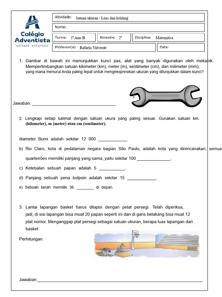 Satuan Ukuran: Luas dan Keliling Matematik | PDF