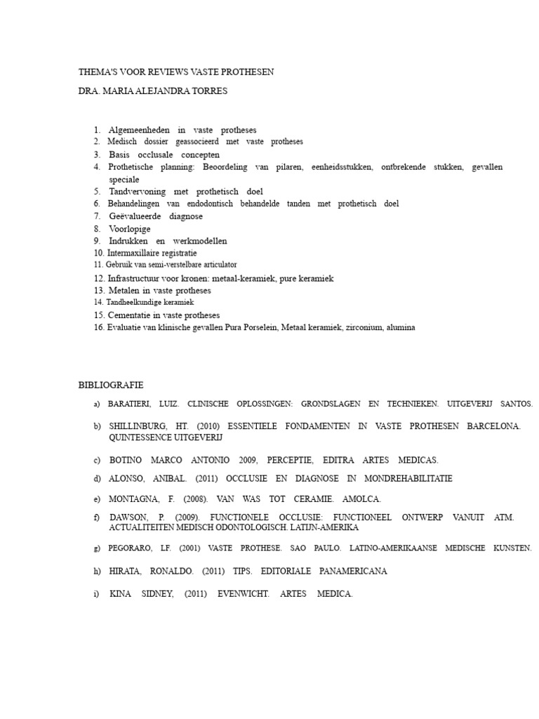 Vaste Protheses - Kopie | PDF
