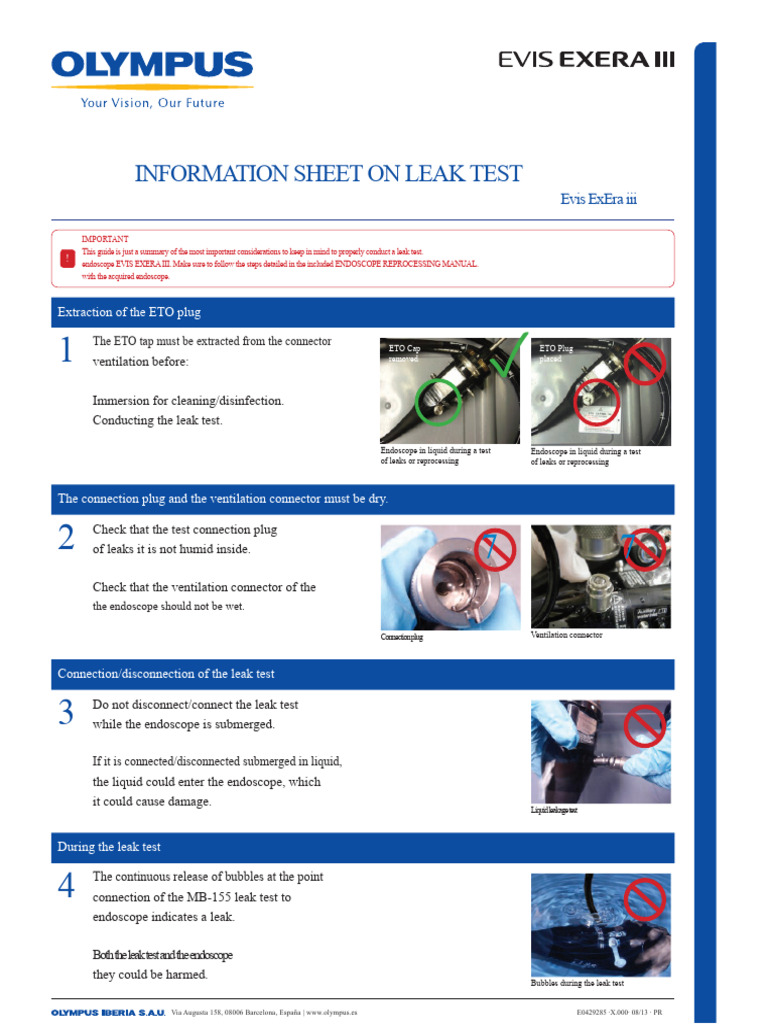 Leak Test For Endoscopes | PDF | Leak