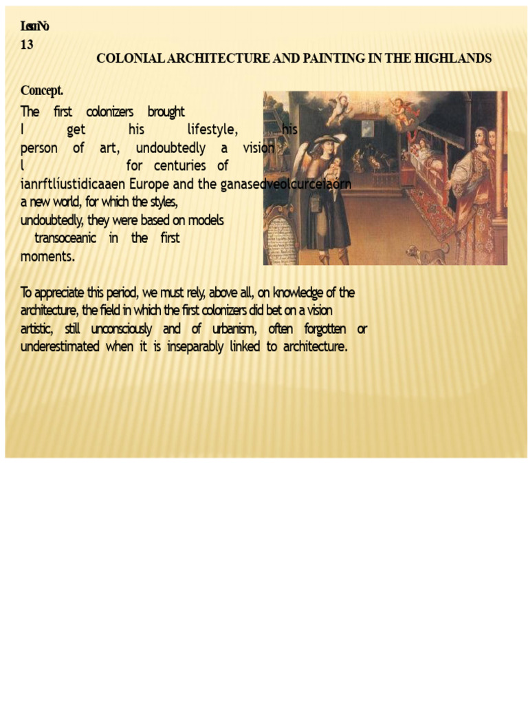 Colonial Architecture & Painting in Highlands | PDF | The Arts ...