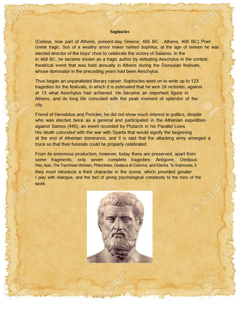 Biography of Sophocles | PDF | Aeschylus | Virgil