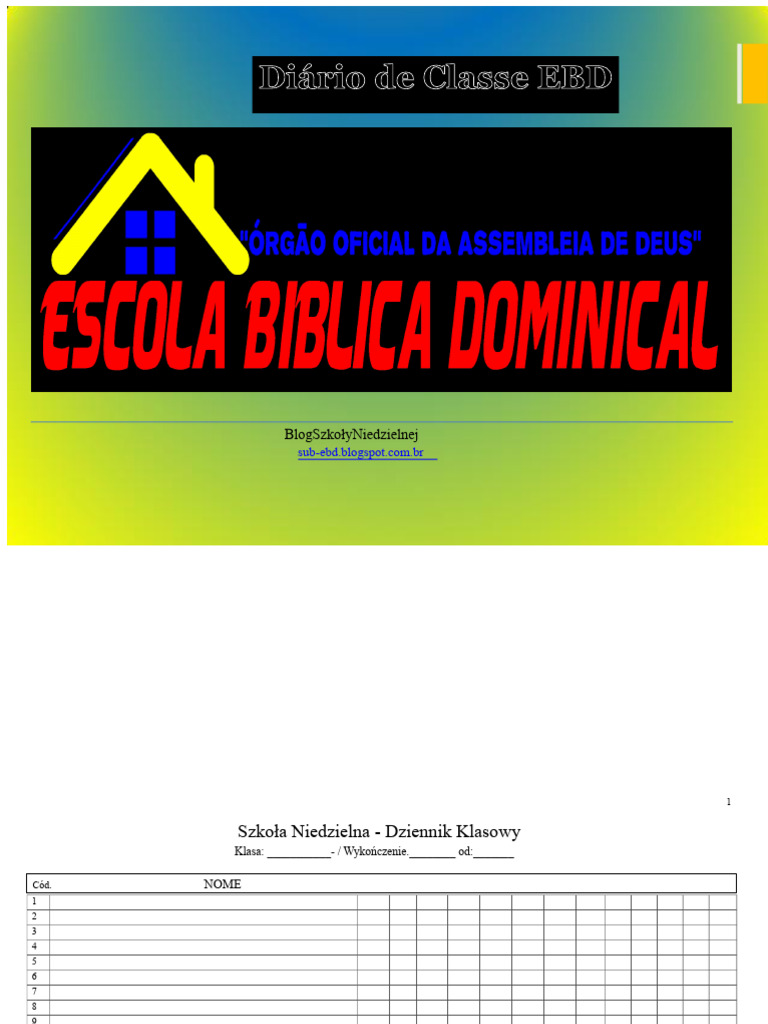 Dziennik Klasowy EBD - PDF | PDF