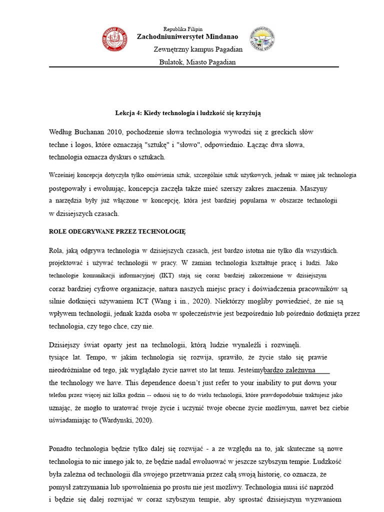 Nauka, Technologia I Społeczeństwo Lekcja 4 | PDF