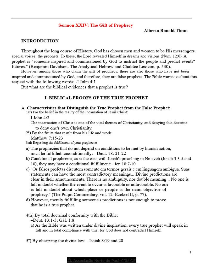 Understanding the Gift of Prophecy | PDF | Prophecy | Prophet