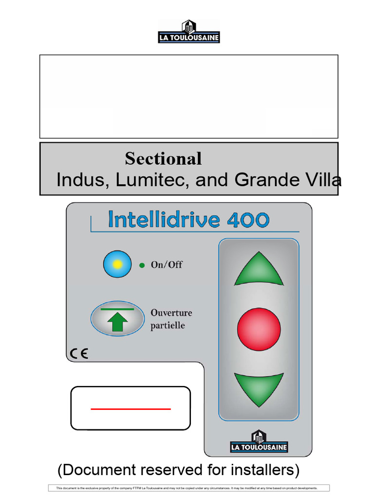 Installation Intellidrive 400 - 7132 Installation Program Section ...