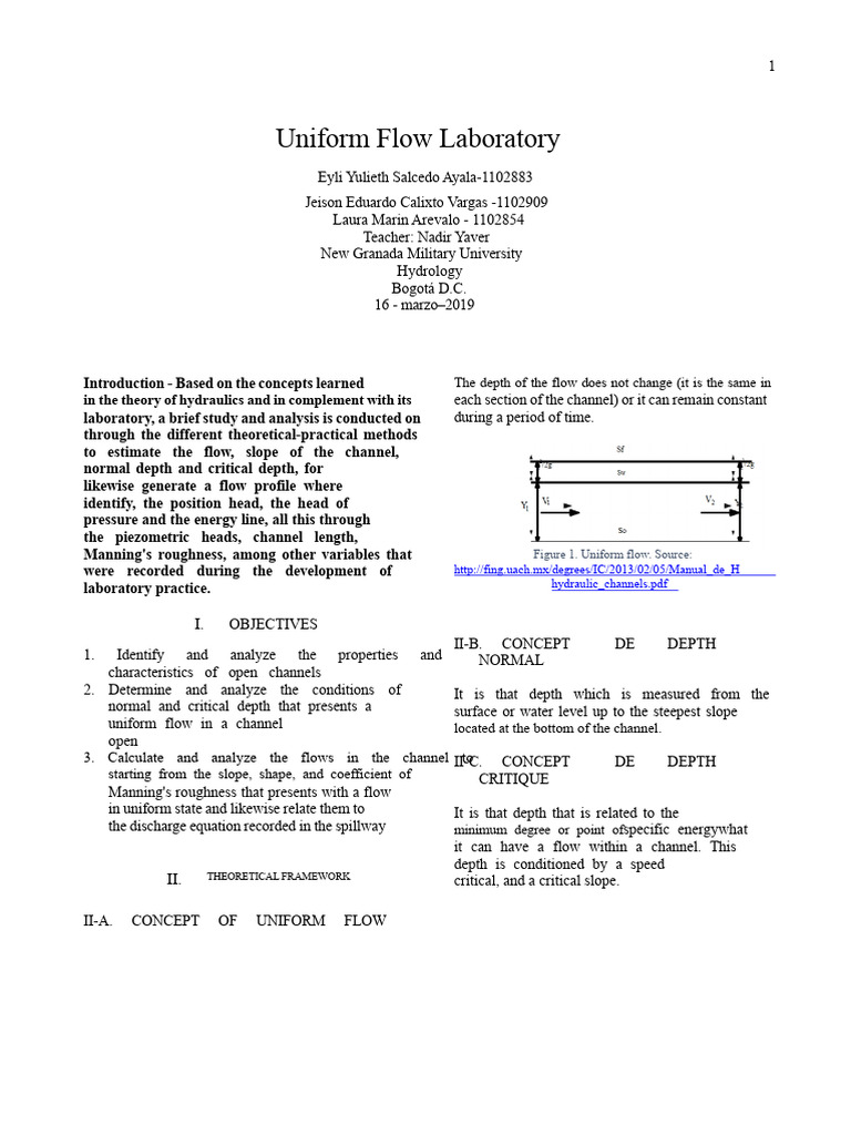 Uniform Flow Laboratory 2 | PDF | Pressure Measurement | Mechanics