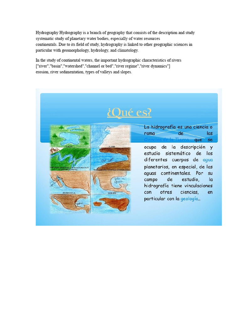 Understanding Hydrography and Water Bodies | PDF