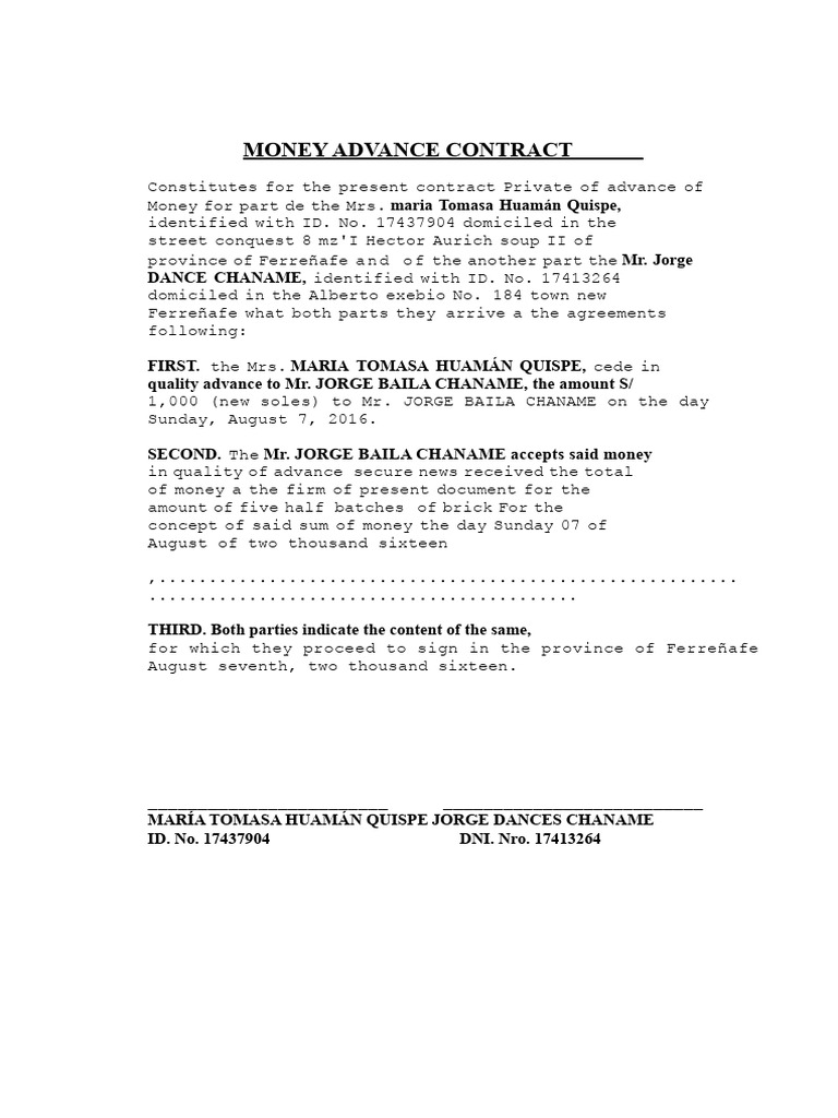 Model Loan Agreement | PDF