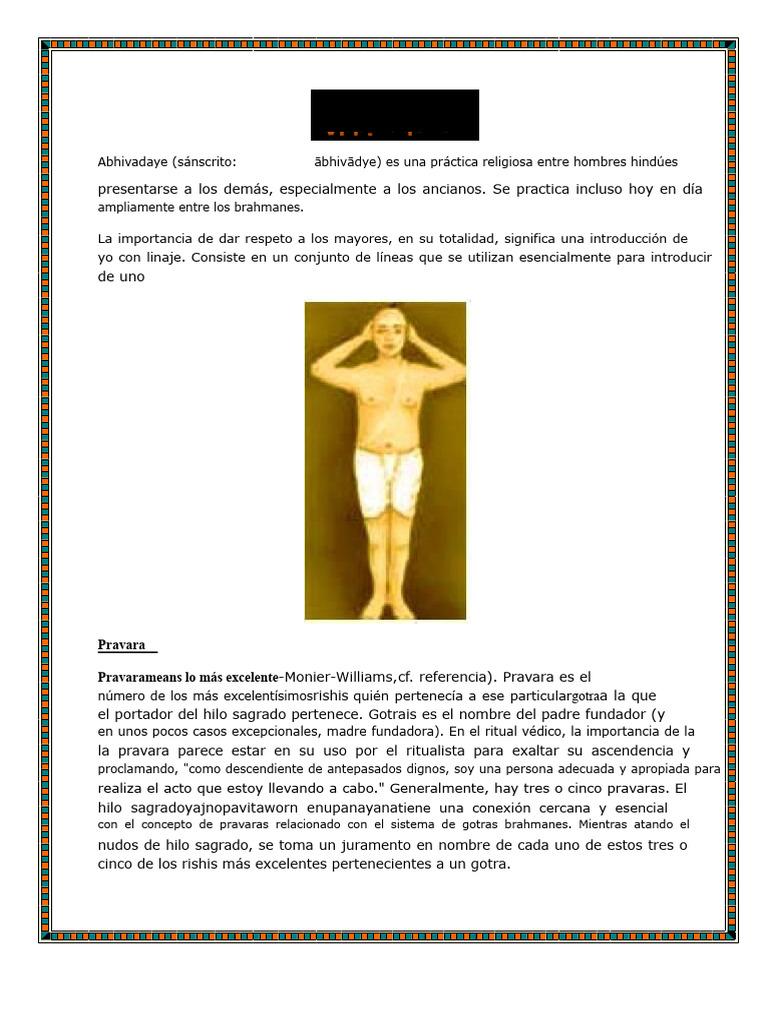 Abhivadaye: Práctica y Significado en Hinduismo | PDF
