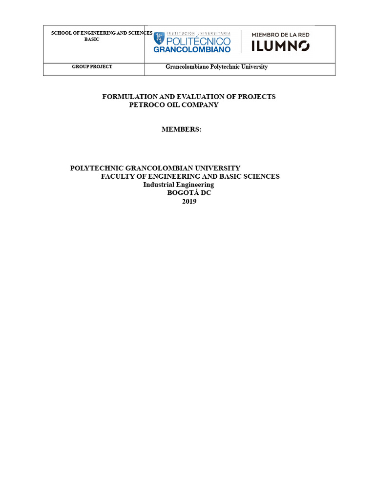 Final Delivery Group 7 Formulation and Evaluation of Projects | PDF ...
