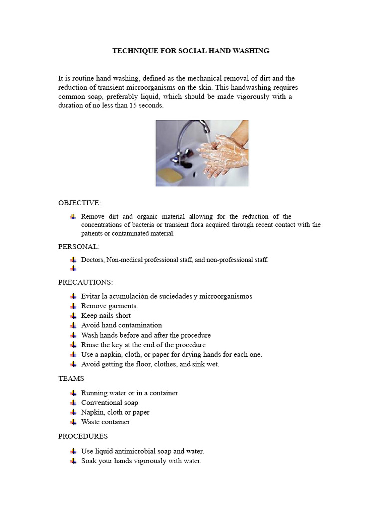 Hand Washing | PDF | Hand Washing | Surgery
