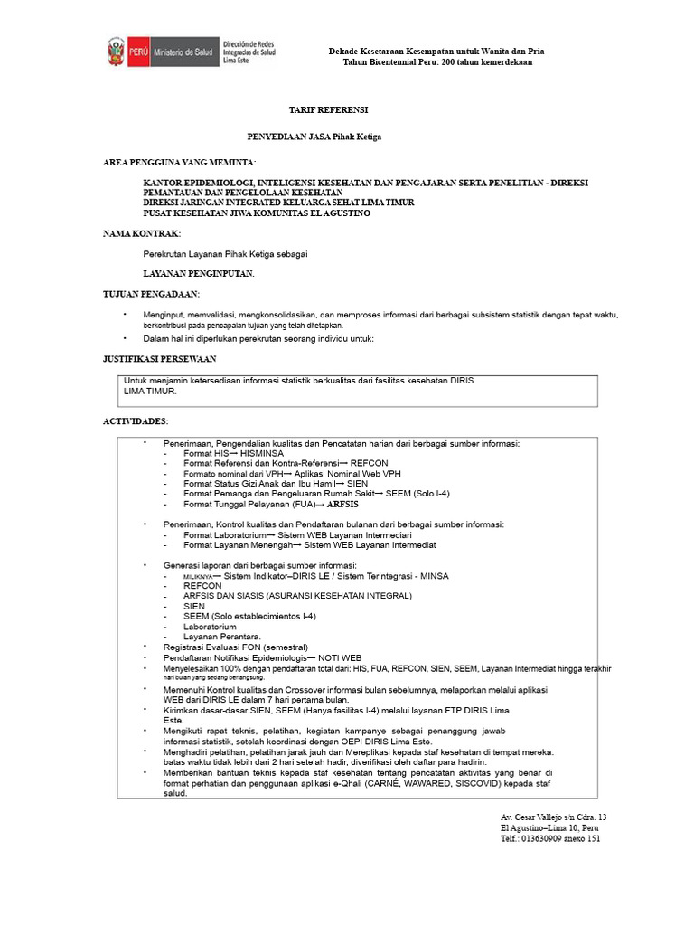 TDR, Laporan, DJ, Ccin PDF | PDF