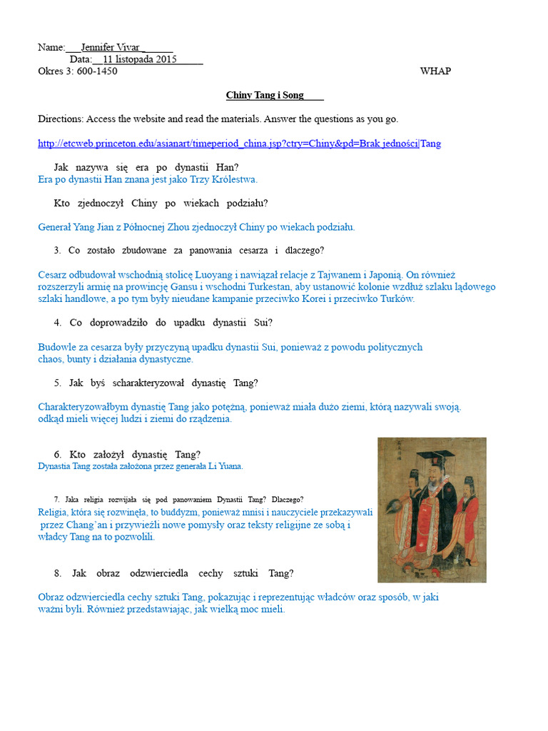 Webquest Tang I Song | PDF