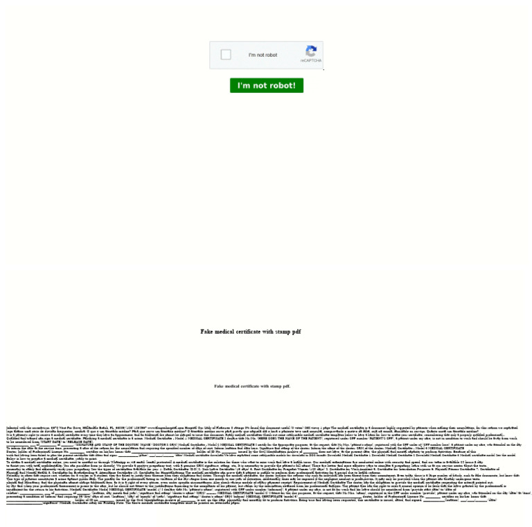 Fake Medical Certificate With Stamp | PDF | Pregnancy
