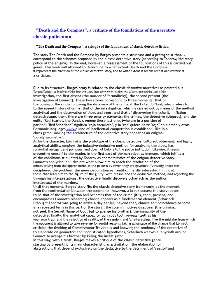 Death and the Compass | PDF