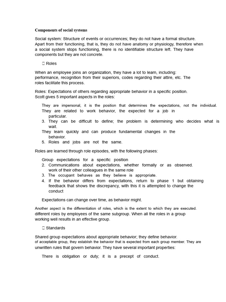 Understanding Social System Components | PDF | Power (Social And ...