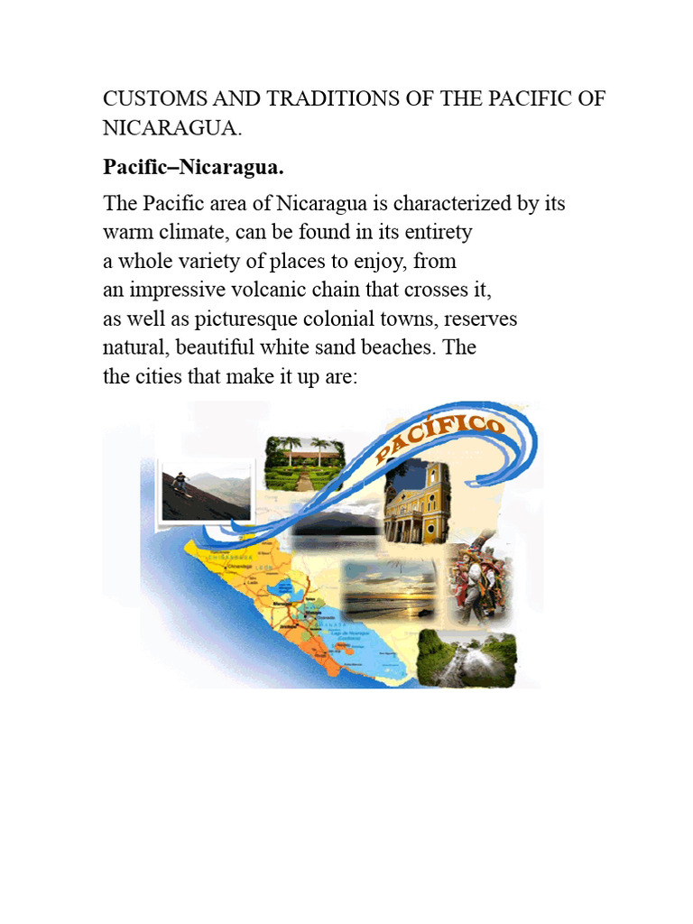 Customs and Traditions of The Pacific of Nicaragua | PDF