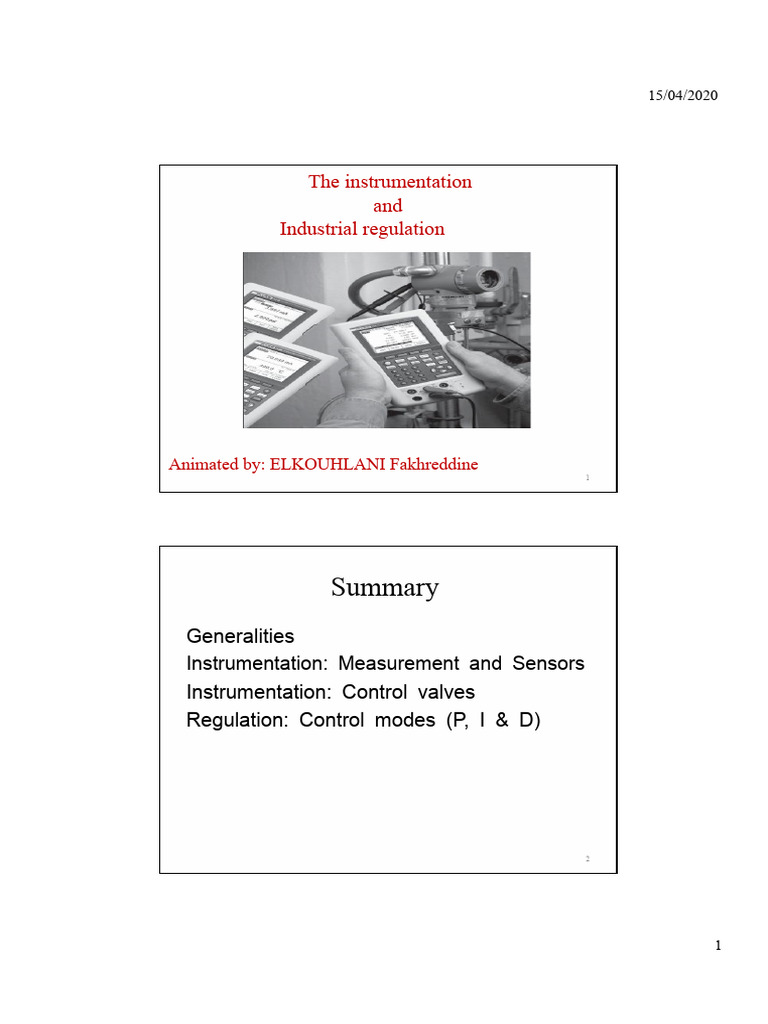 Instrumentation and Industrial Regulation | PDF | Flow Measurement ...