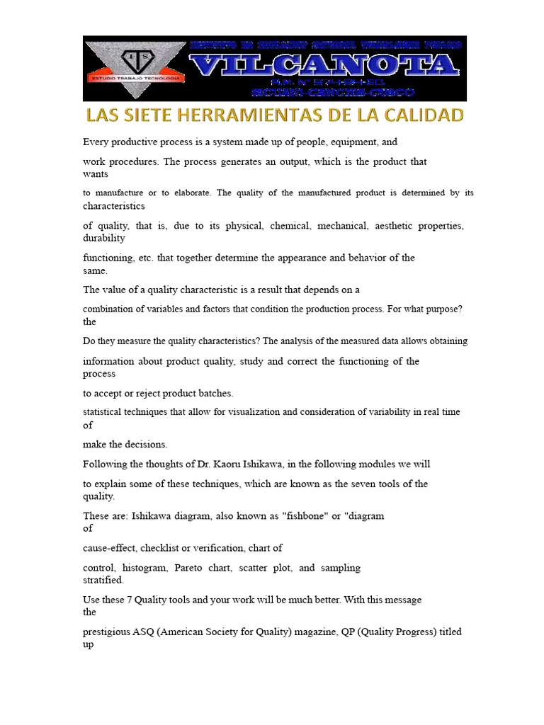 The Seven Quality Tools | PDF | Scatter Plot