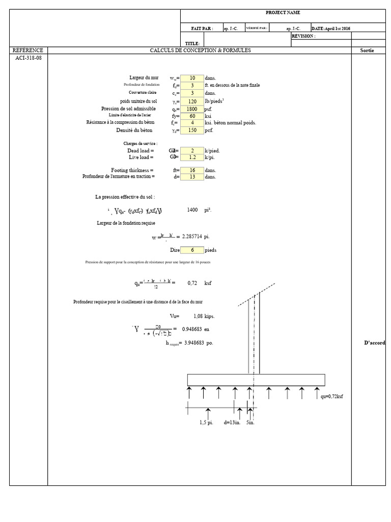 Calculs de conception et formules béton | PDF | Béton | Mécanique des ...