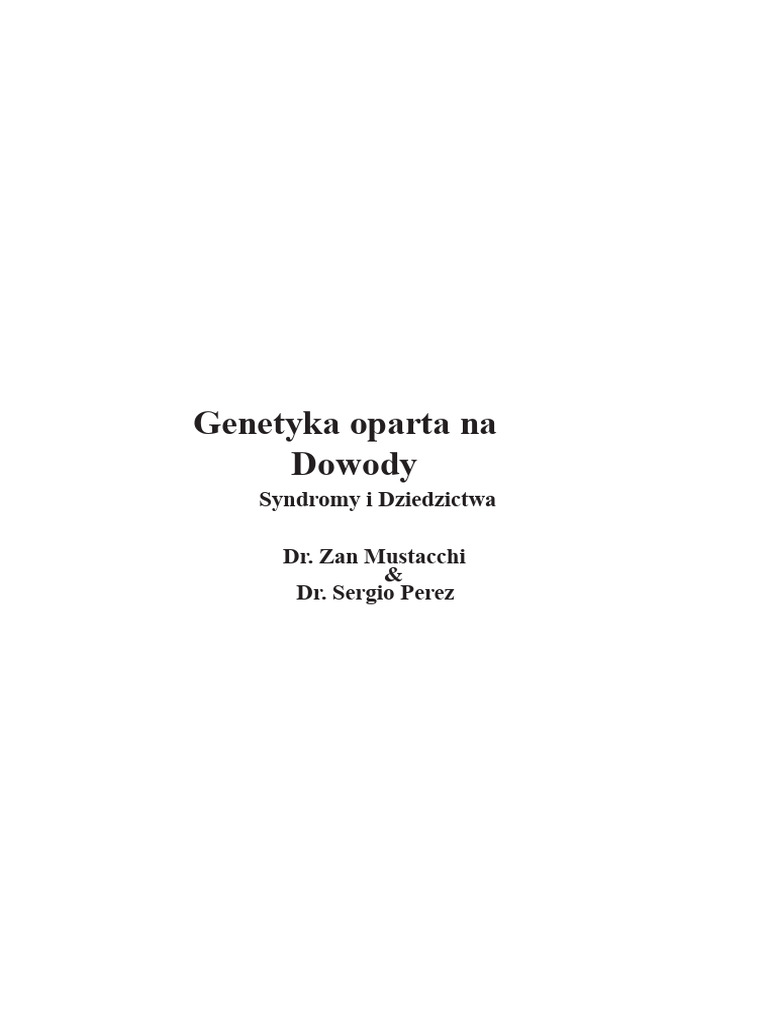 Genetyka Oparta Na Dowodach | PDF